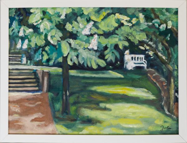 In seinem Garten – nach Vorlage von Max Liebermann – Birgit John